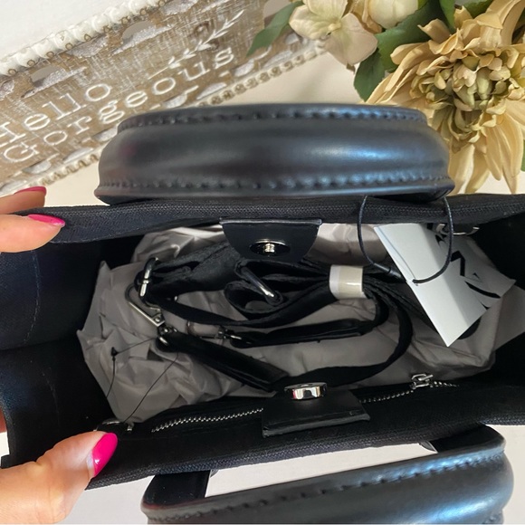Zara | Bags | Zara Black Textured Jc Embroidered Initials Crossbody Bag ...